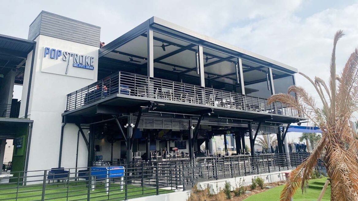 Commercial Pergola Projects for PopStroke - SYZYGY Global
